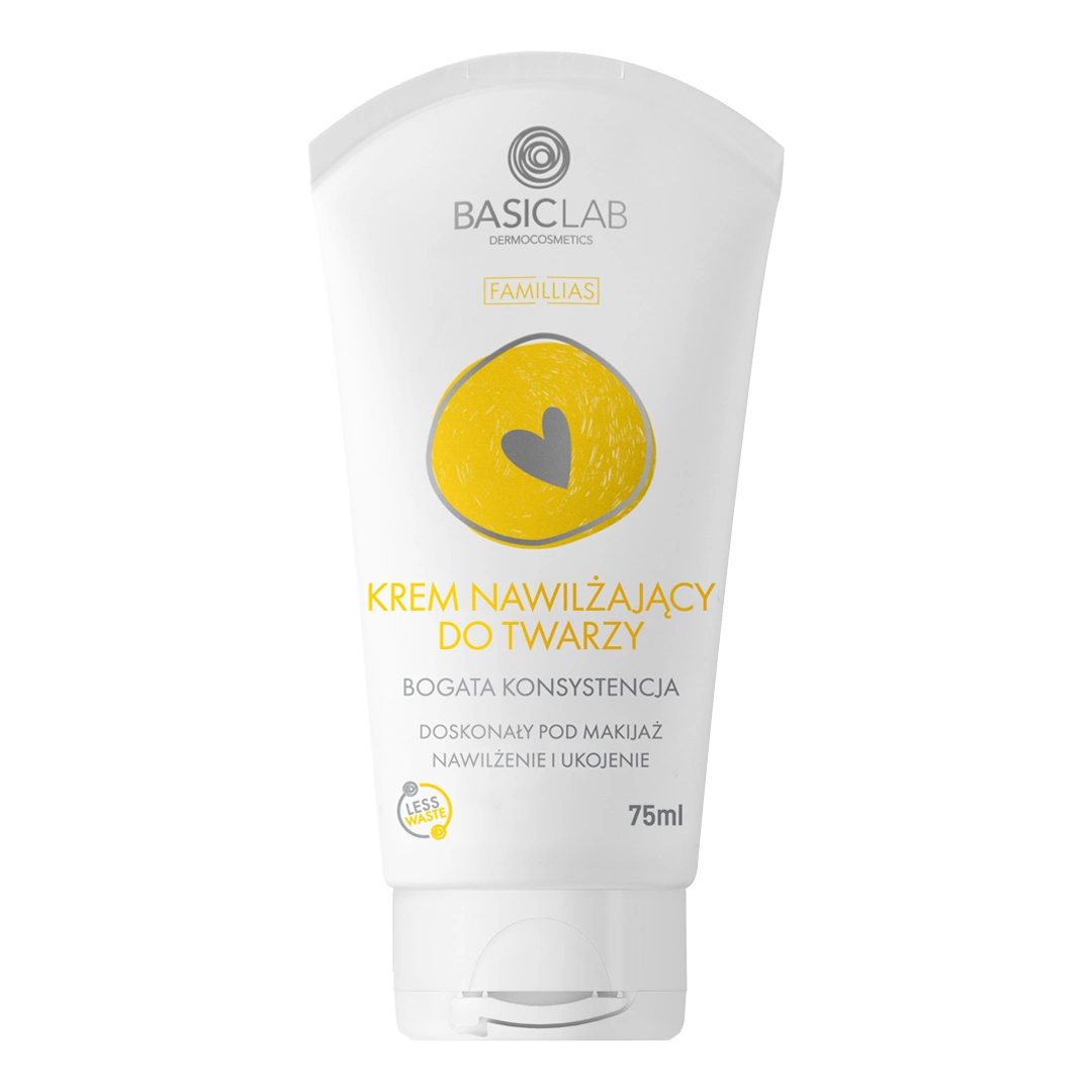 Nawilżający krem do twarzy, bogata konsystencja | BasicLab Famillias