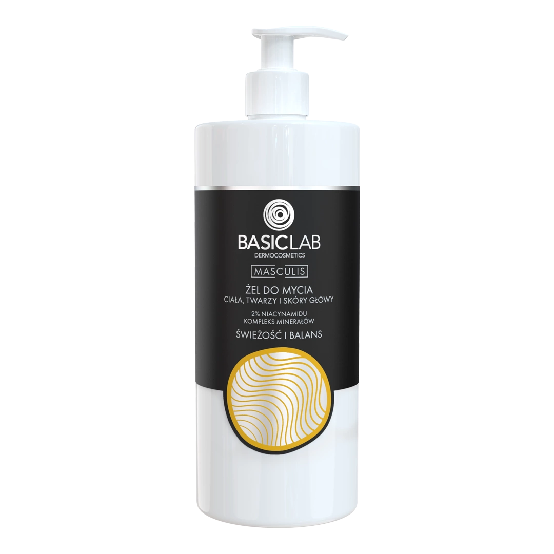 Żel do mycia ciała, twarzy i skóry głowy, Dla mężczyzn | BasicLab