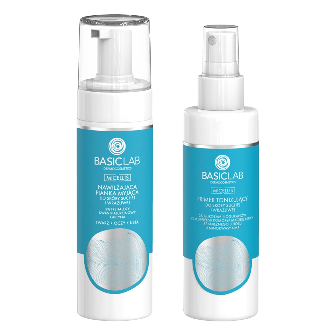 Zestaw: Przygotowanie do pielęgnacji skóry suchej i wrażliwej | Zestawy | BasicLab