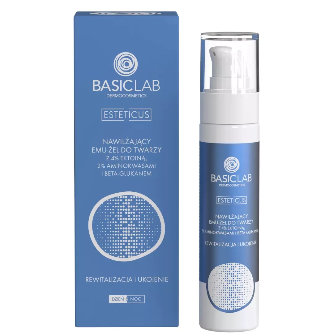 Nawilżający Emu-żel do twarzy z ektoiną 50 ml | BasicLab